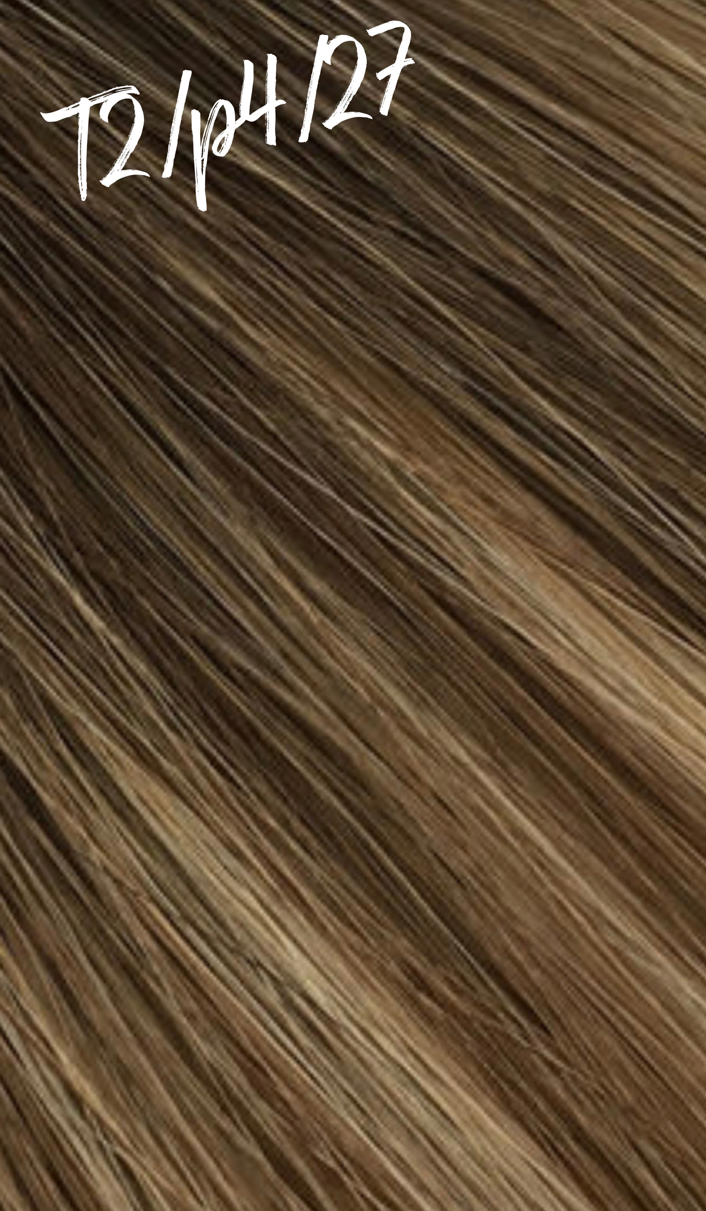 Dark Brown Balayage with Golden Blonde Cuticle Aligned Remy Clip In Ha ...